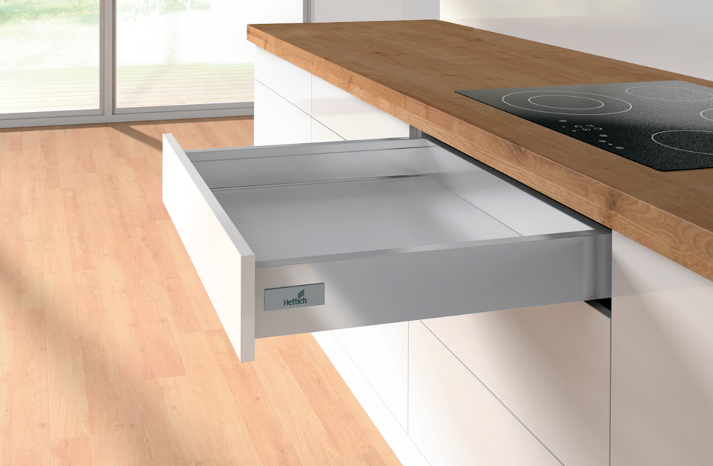 Standard Height- Soft Closing -Hettich Drawer - SIlver